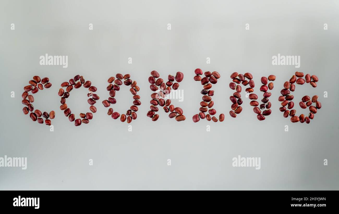 Word Arranged with Kidney Beans Stock Photo - Alamy