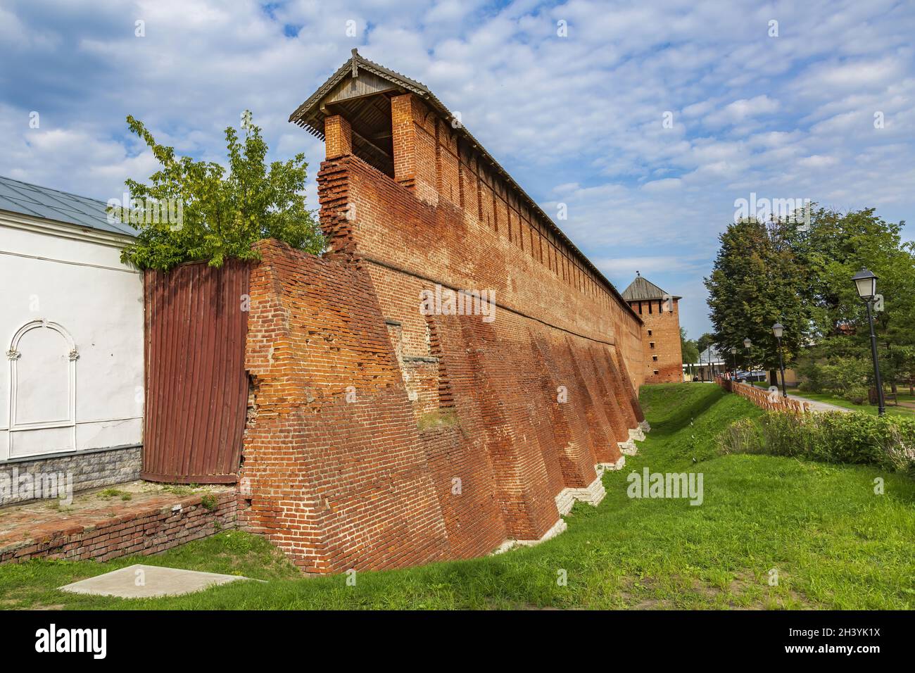 Part of the brick wall of the ancient Kremlin. Kolomna, Russia Stock ...