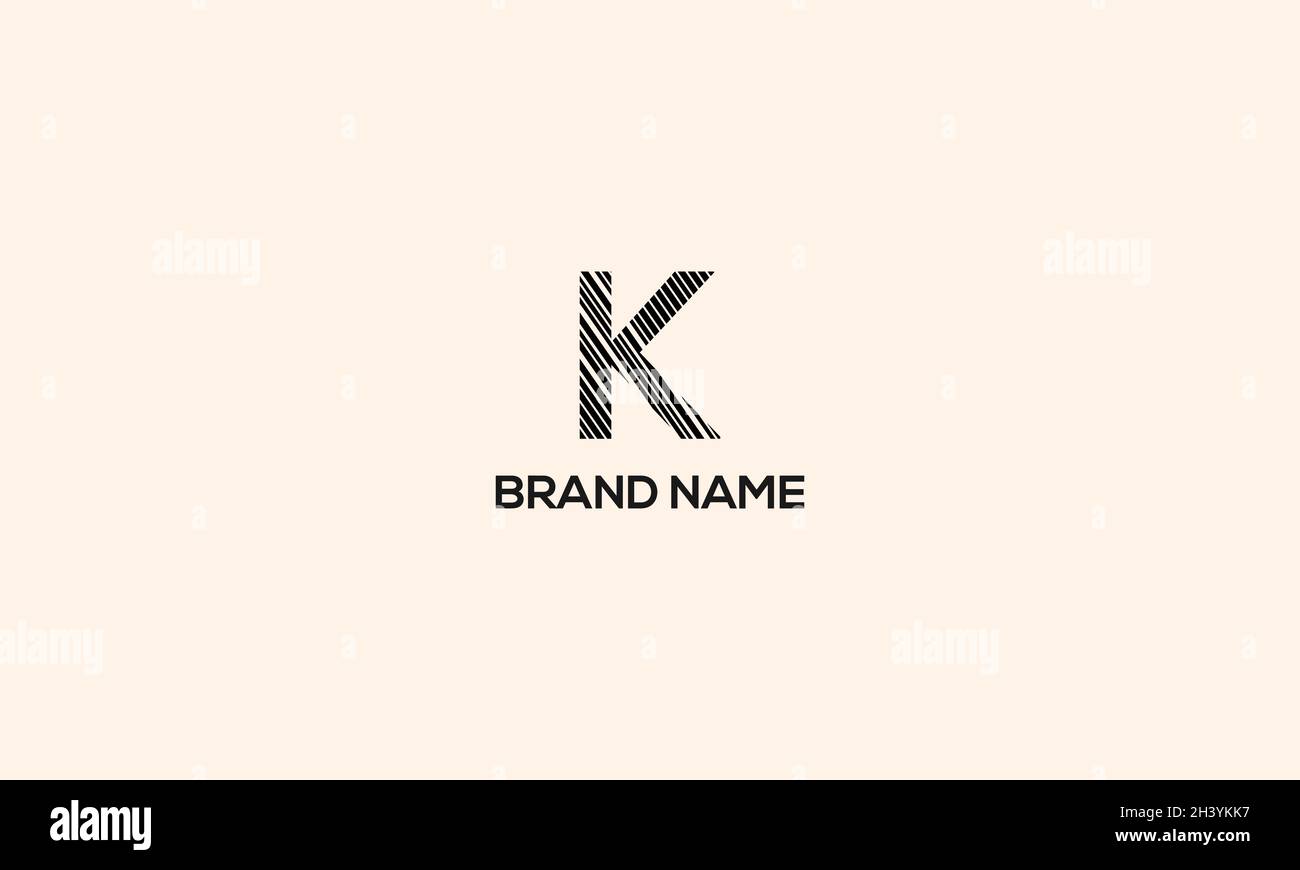 LETTER K LOGO DESIGN WITH NEGATIVE SPACE EFFECT FOR ILLUSTRATION USE ...
