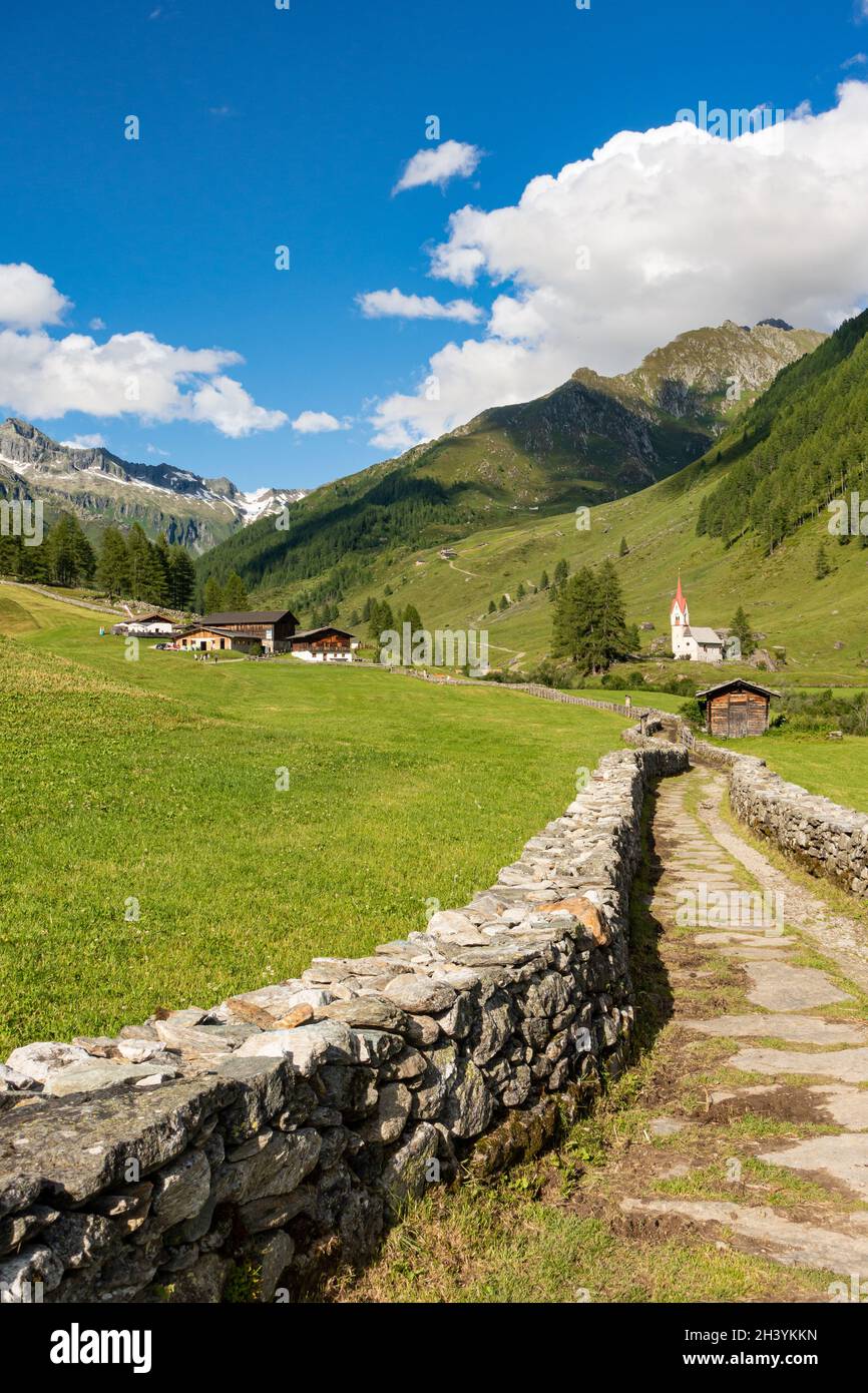 Path to the Holy Spirit Chapel, Prettau, Ahrntal, South Tyrol, Italy ...