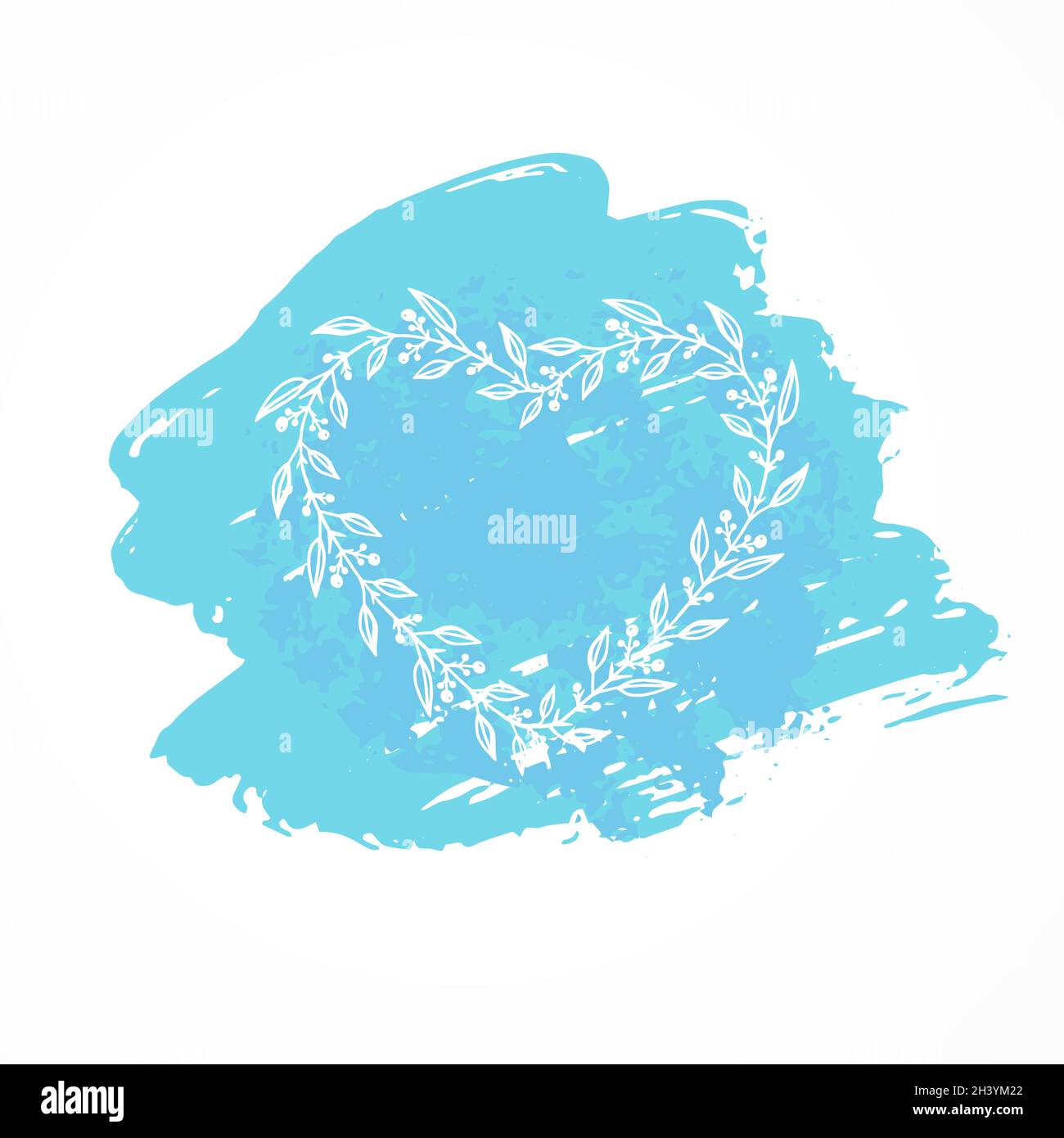 Vector illustration with a floral frame in the shape of a heart on a ...