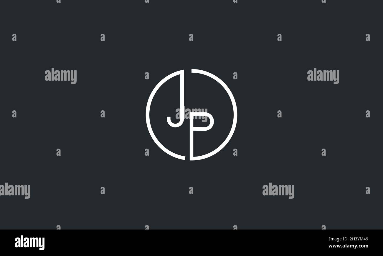 LETTERS JP LOGO DESIGN WITH NEGATIVE SPACE EFFECT FOR ILLUSTRATION USE ...