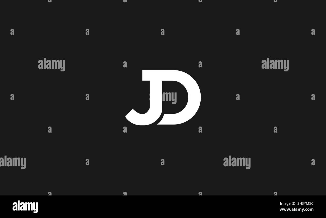 LETTERS JD LOGO DESIGN WITH NEGATIVE SPACE EFFECT FOR ILLUSTRATION USE ...