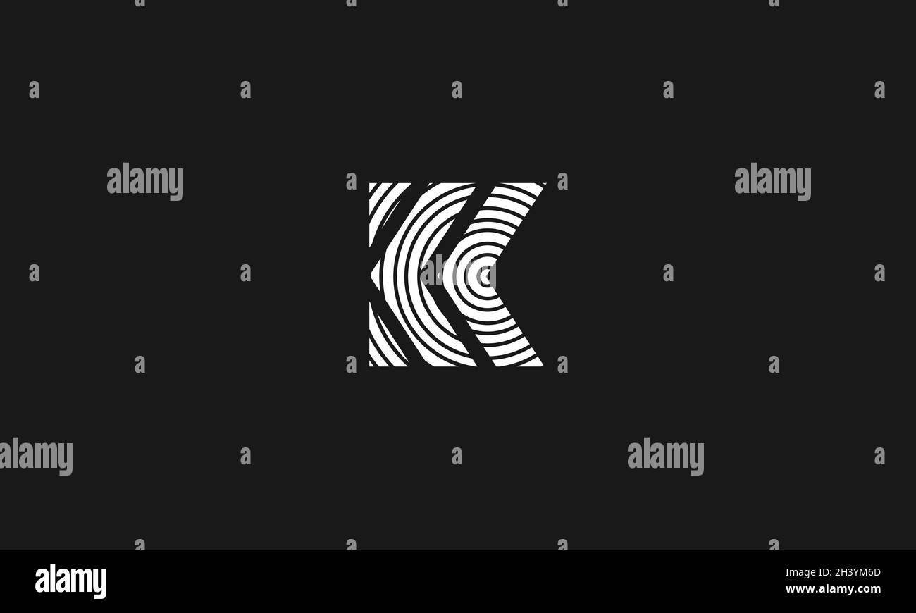 LETTER K LOGO DESIGN WITH NEGATIVE SPACE EFFECT FOR ILLUSTRATION USE ...