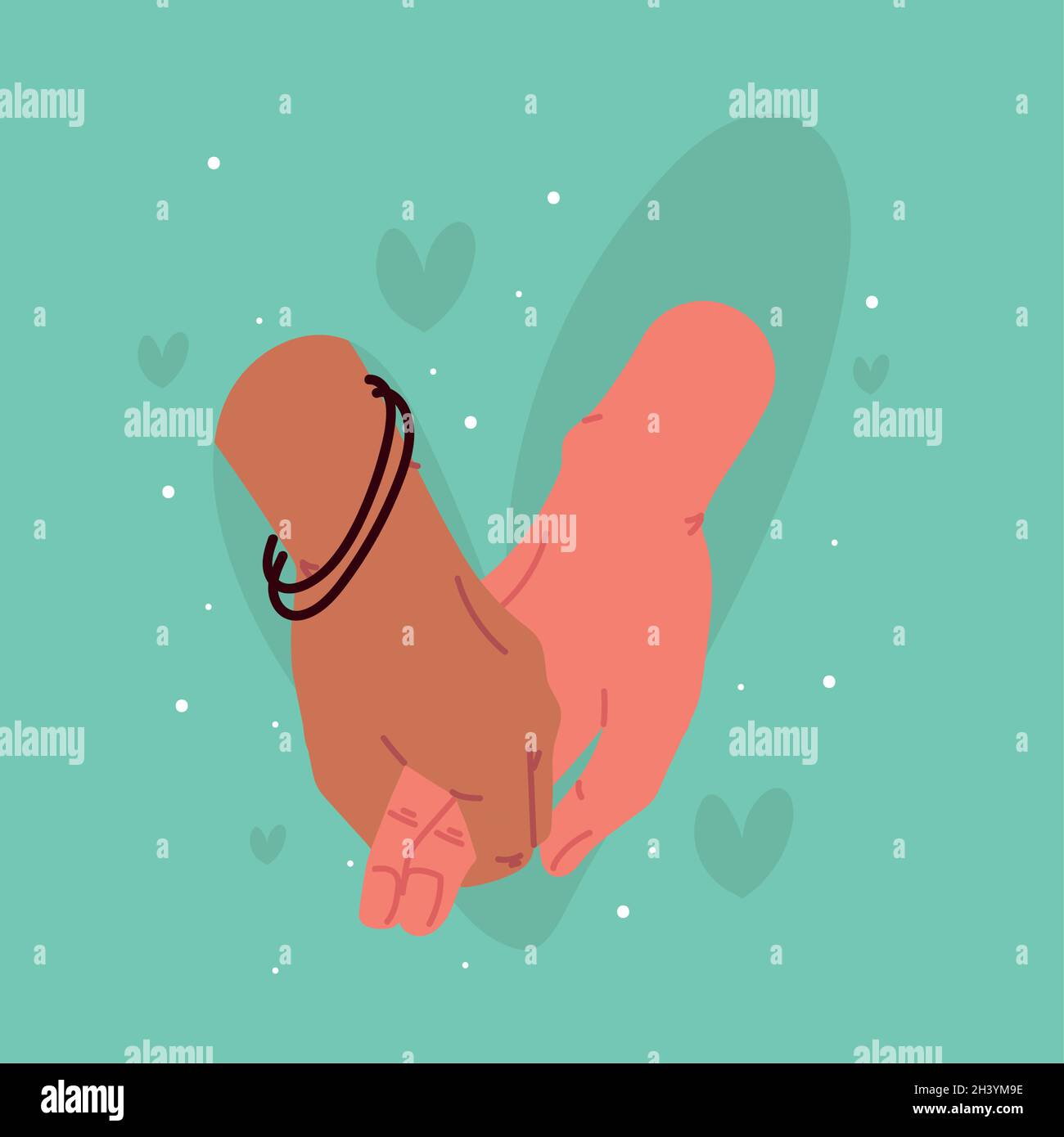 hand lovers together Stock Vector Image & Art - Alamy