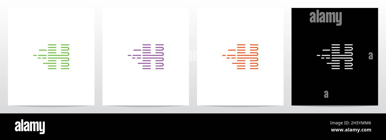 U Turn Lines Formed Letter Logo Design H Stock Vector Image & Art - Alamy