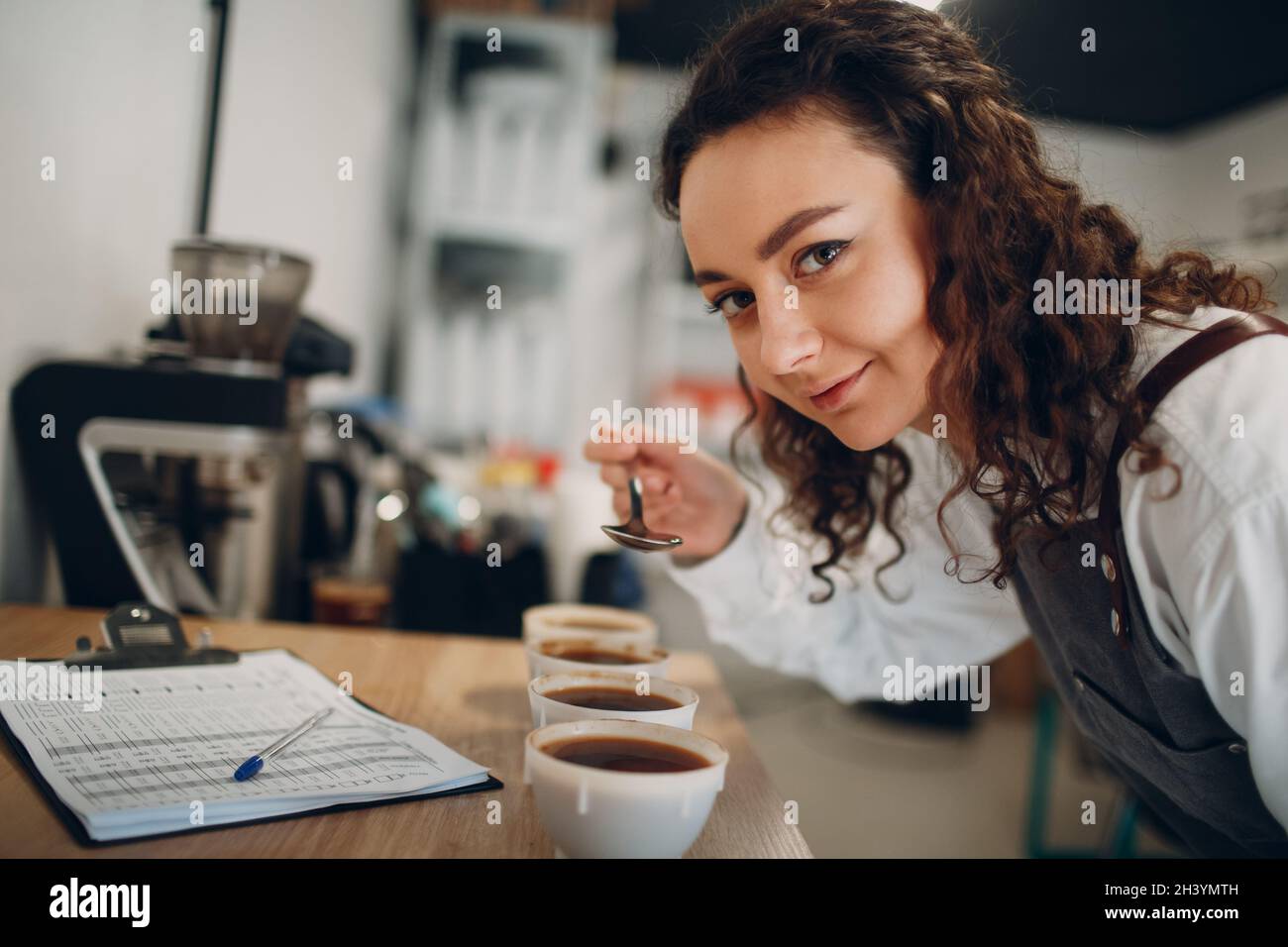 Professional coffee tasting hi-res stock photography and images - Alamy