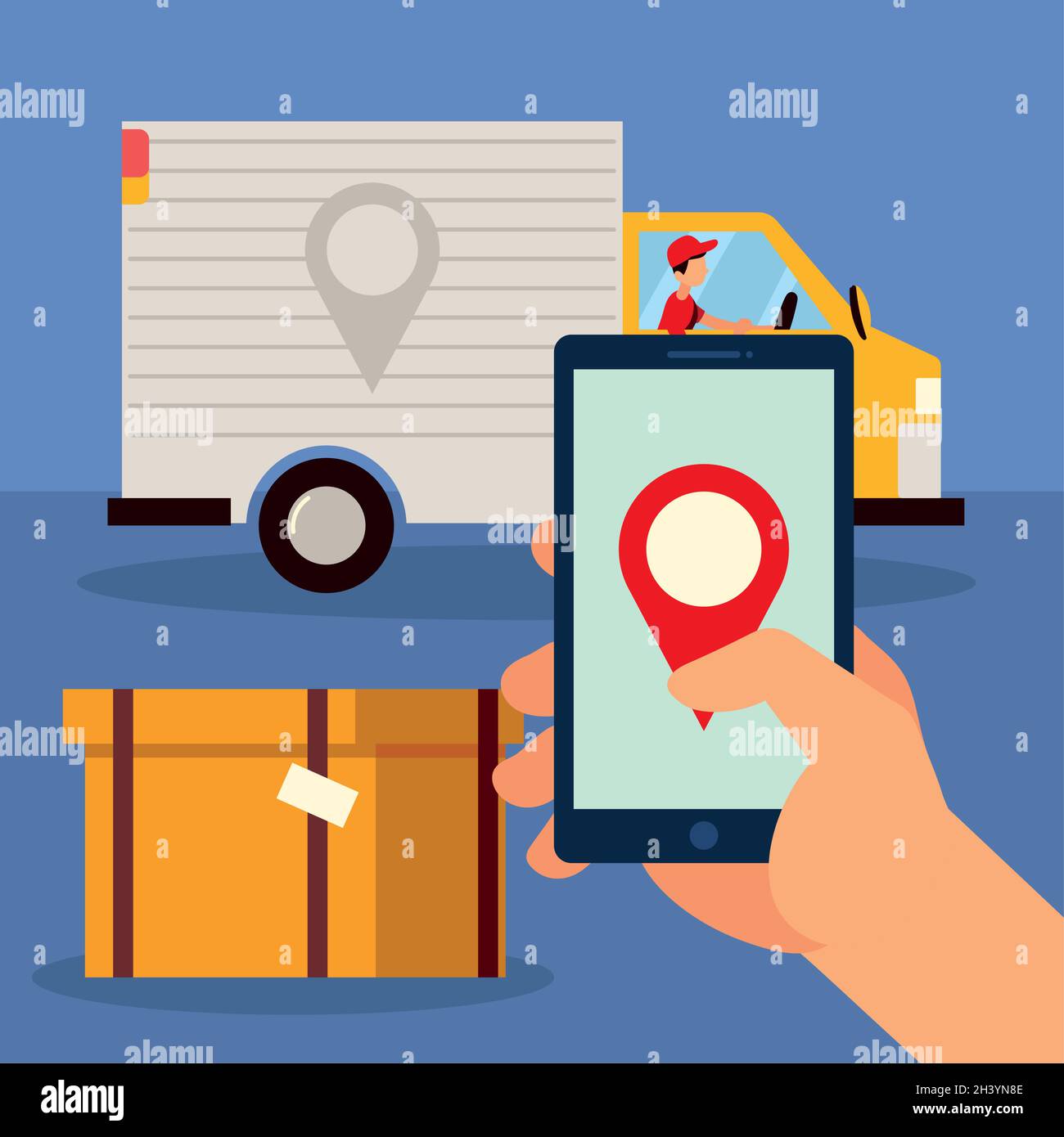 online delivery application Stock Vector Image & Art - Alamy