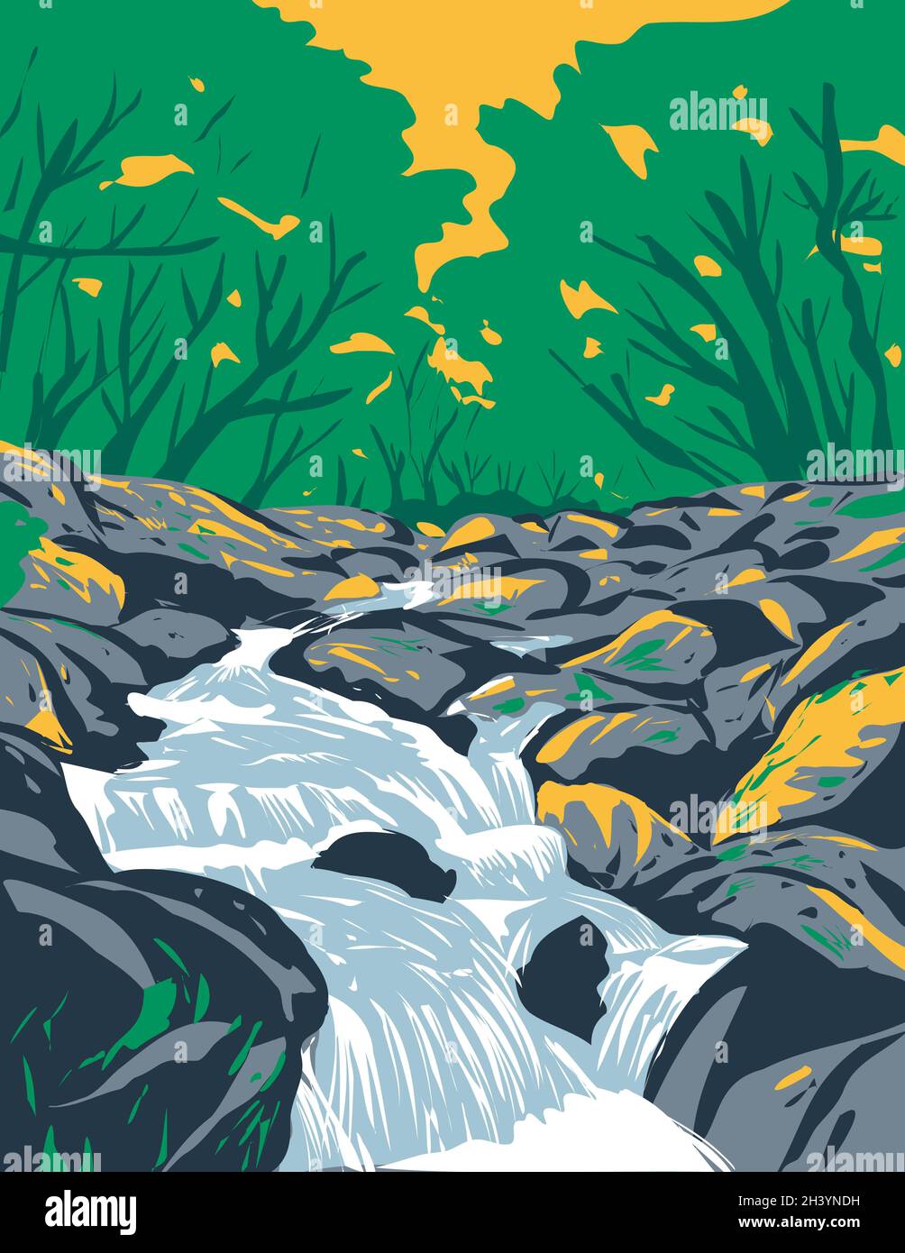 Becky Falls or Becka Falls on Becka Brook on Dartmoor National Park ...