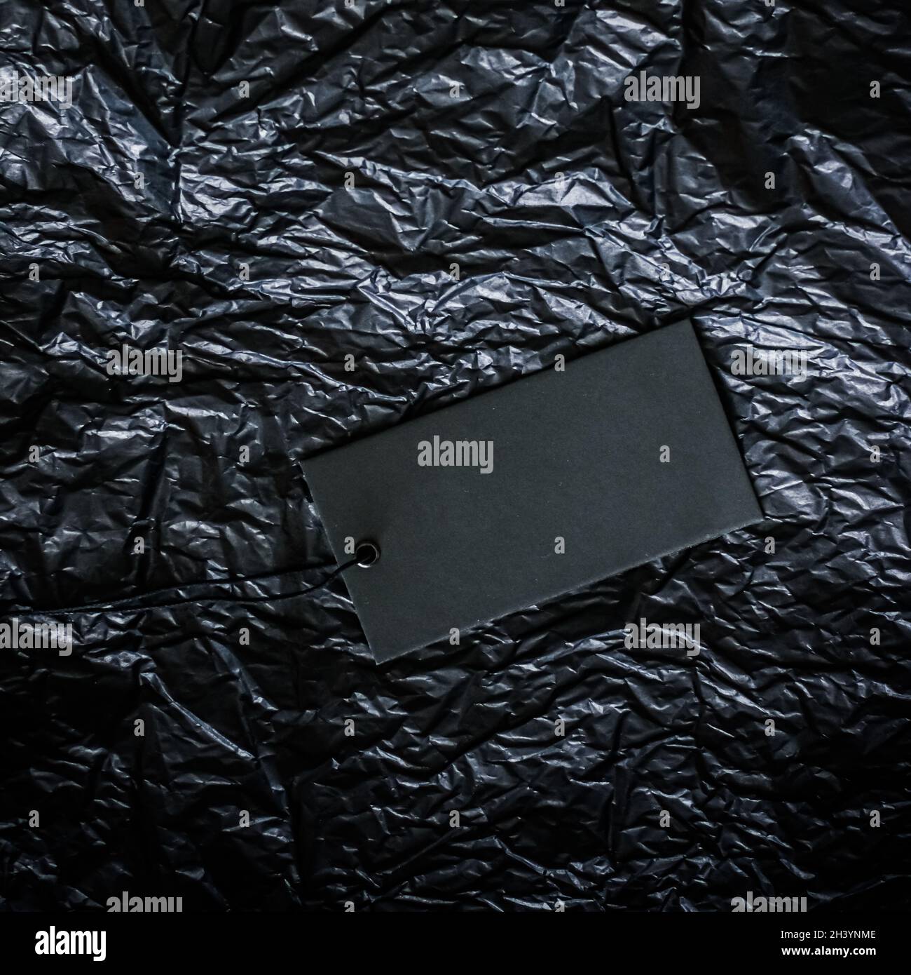 Horizontal price tag on black background Stock Photo - Alamy