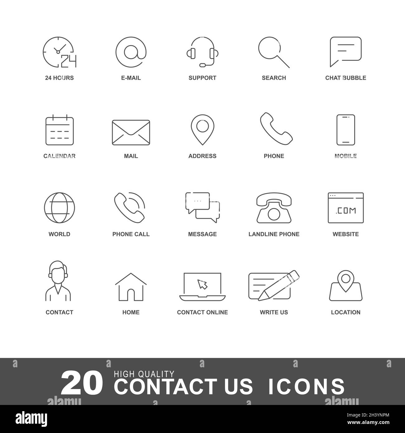 Landline phone and email Stock Vector Images - Alamy