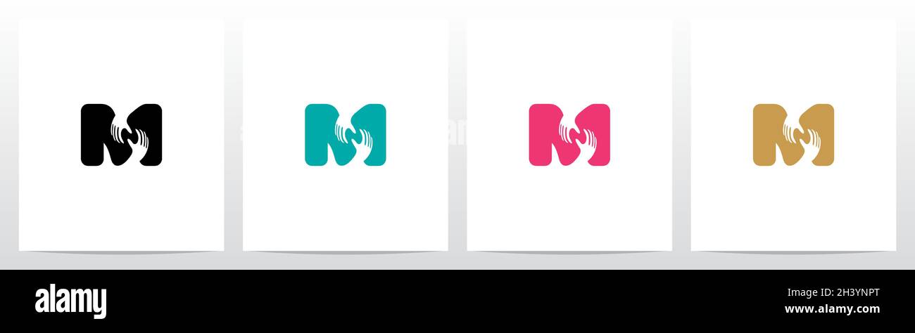 Two Hands On Letter Logo Design M Stock Vector Image & Art - Alamy
