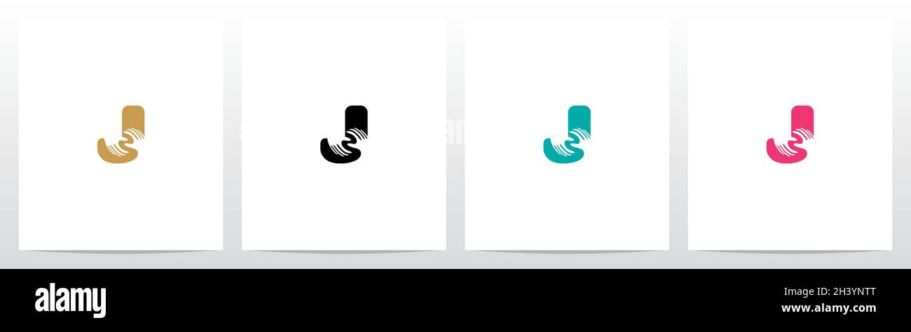 Two Hands On Letter Logo Design J Stock Vector Image & Art - Alamy