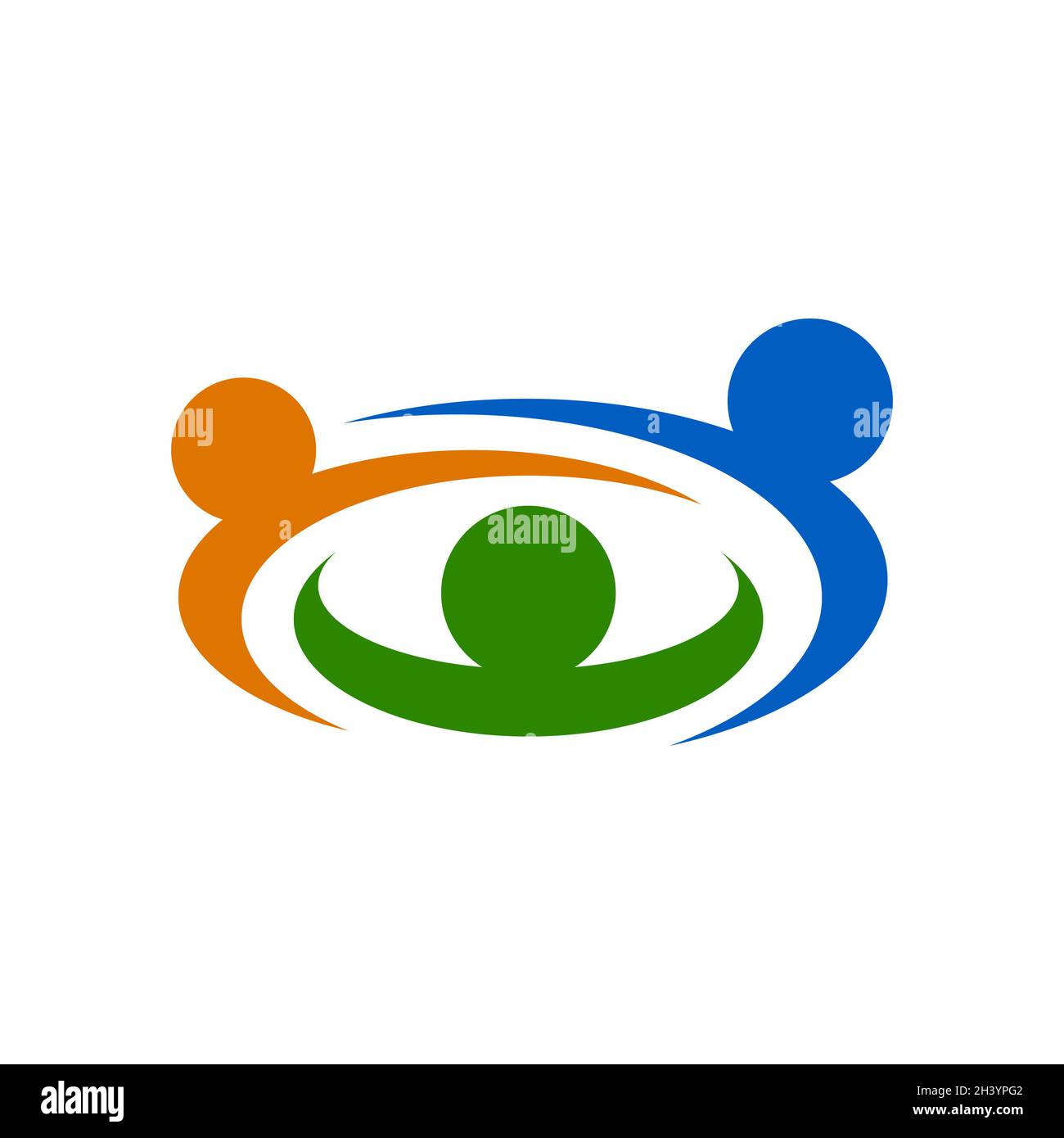 Abstract people logo template related to teamwork Stock Photo - Alamy