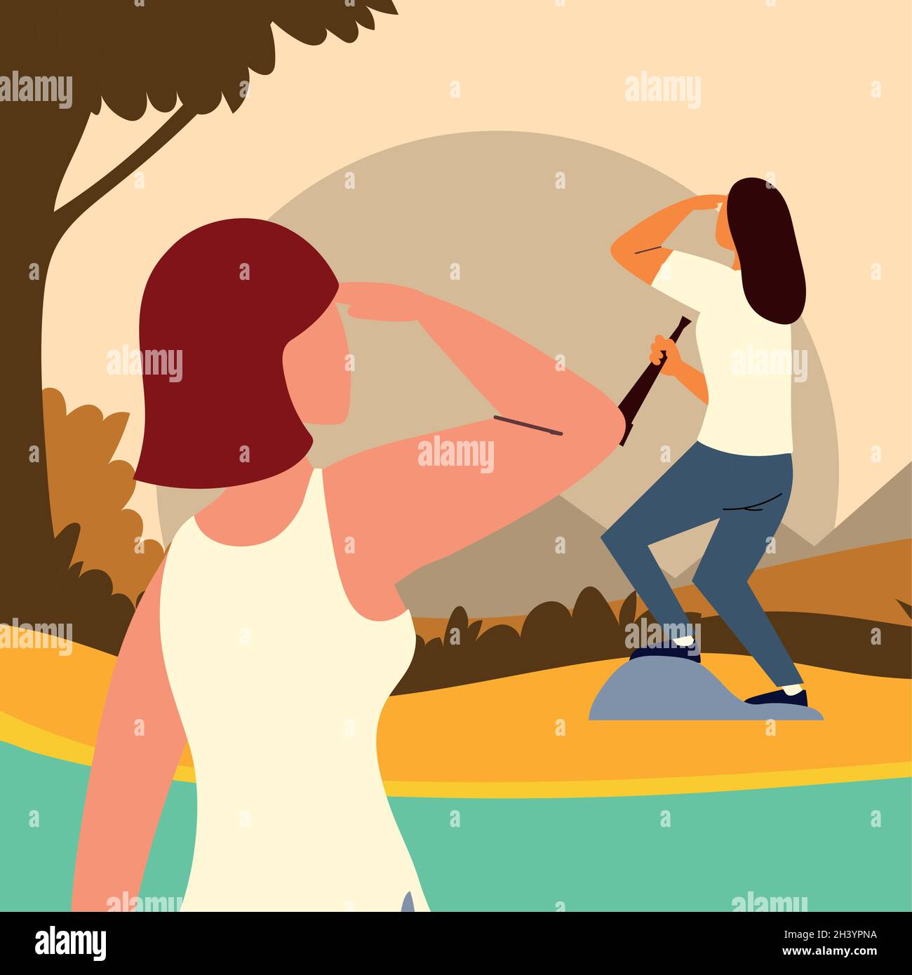 women look forward Stock Vector Image & Art - Alamy