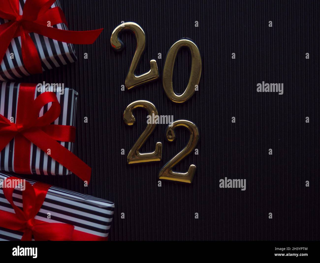 2022 on the black background Stock Photo - Alamy