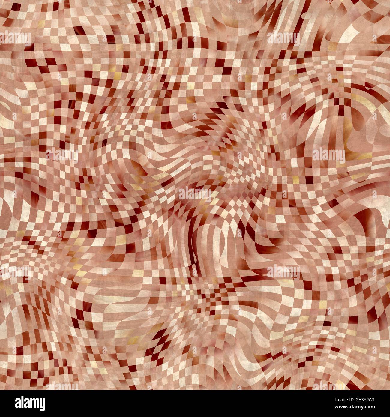 Seamless abstract wavy distorted check pattern for print Stock Photo ...