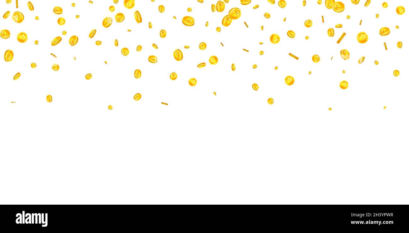 Russian ruble coins falling. Interesting scattered RUB coins. Russia ...