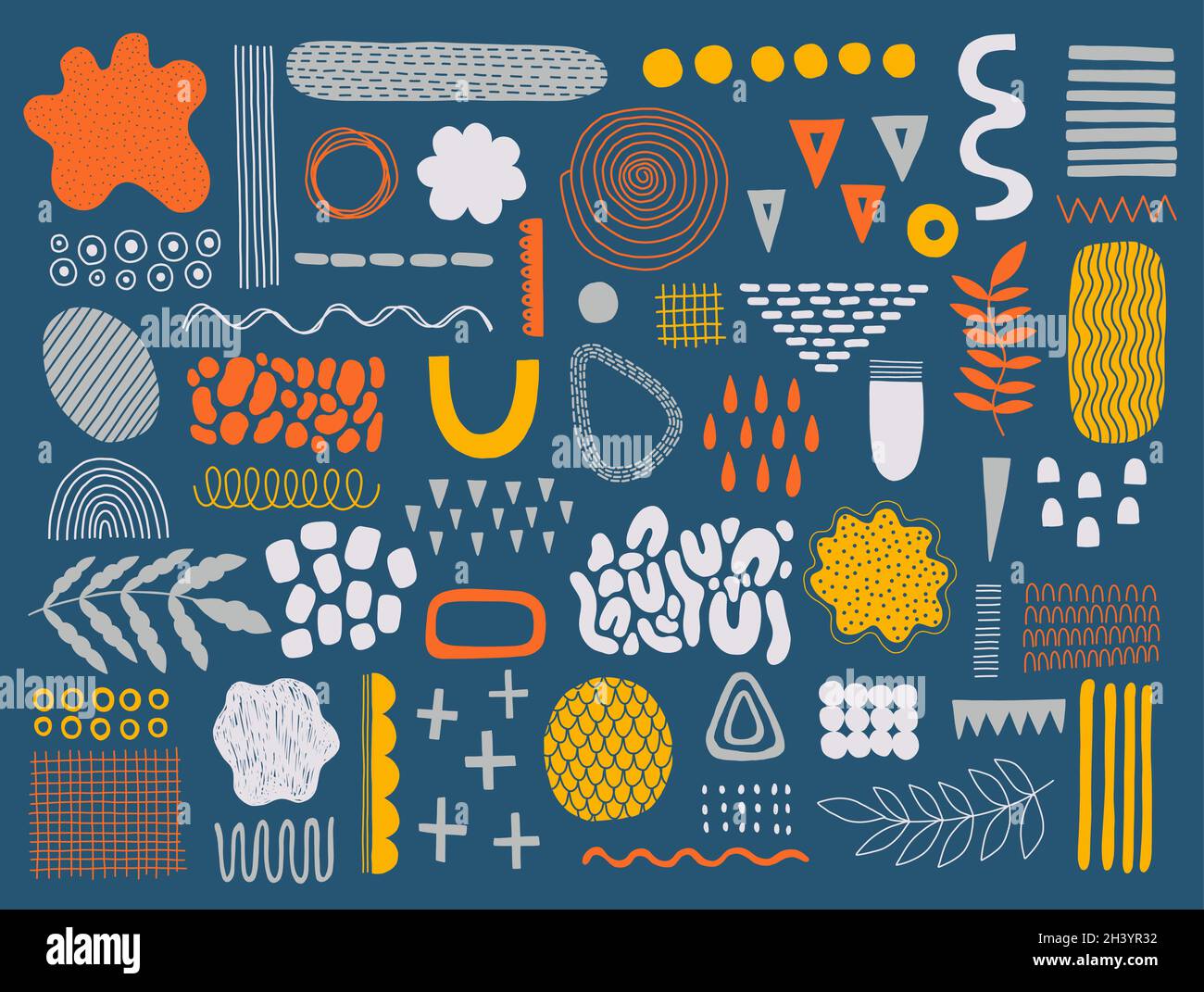 Set Abstract shape modern set.Design contemporary element.Memphis form ...