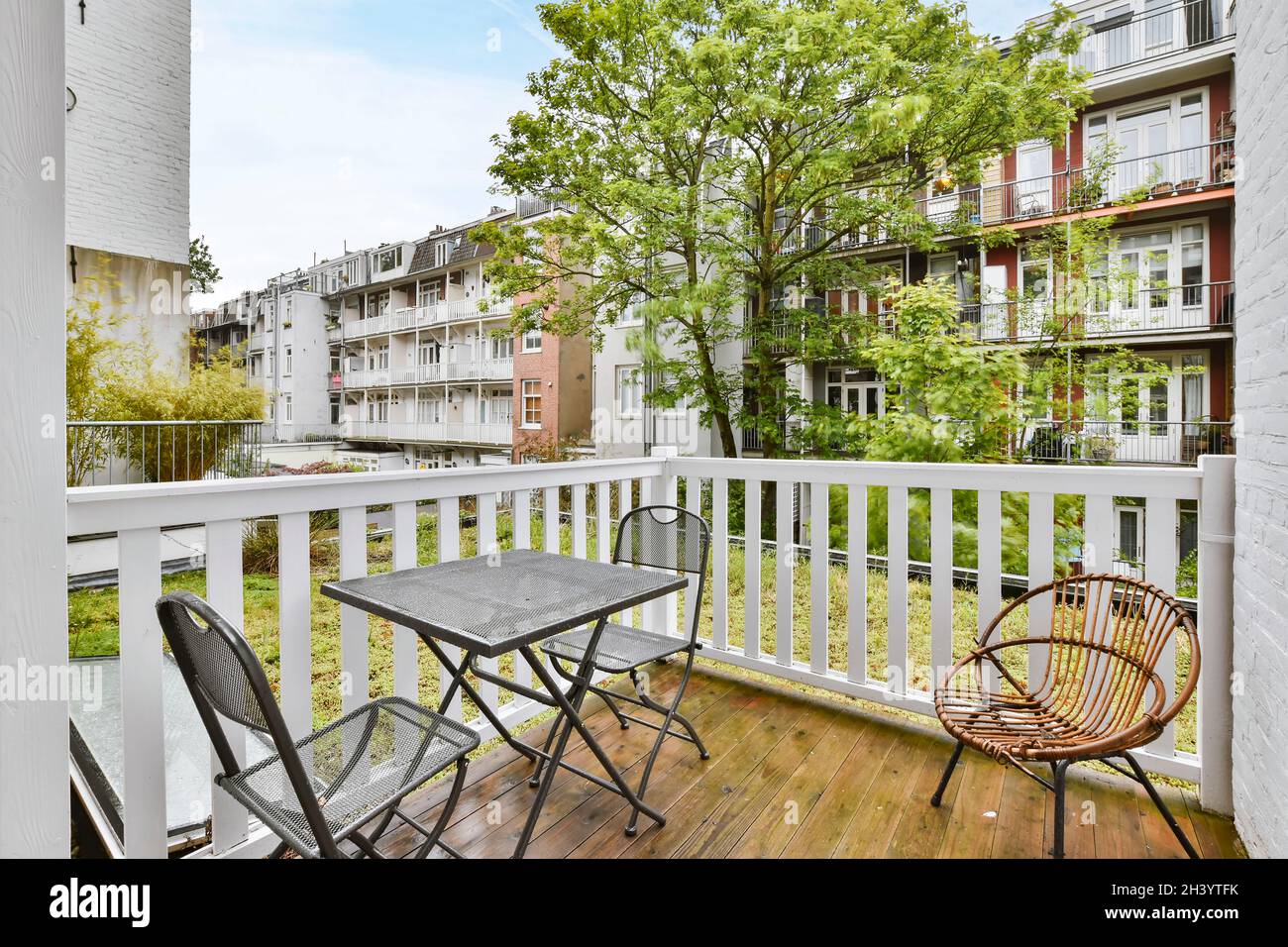 View of the beautiful veranda of the house Stock Photo - Alamy