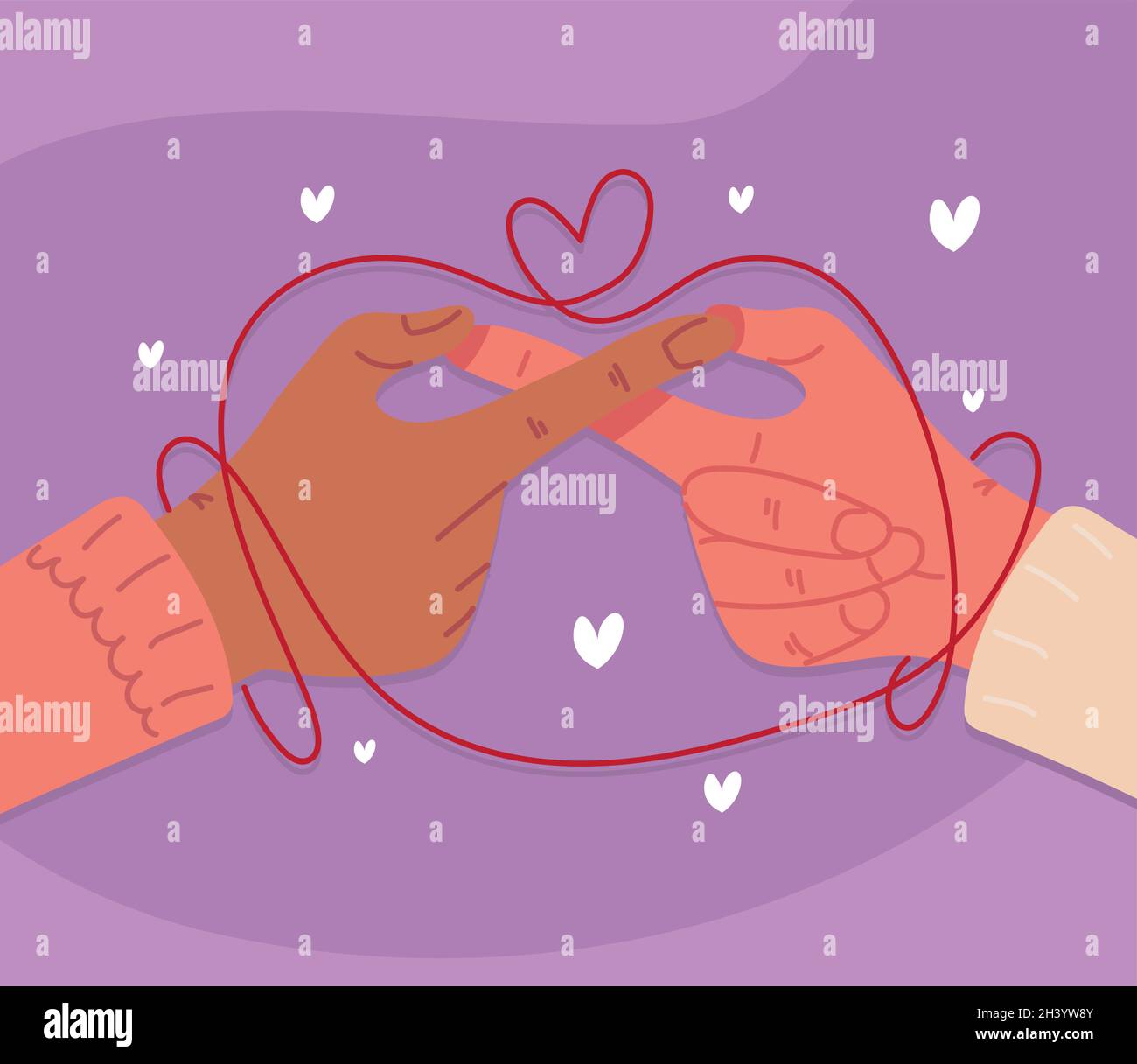 red string of destiny Stock Vector Image & Art - Alamy