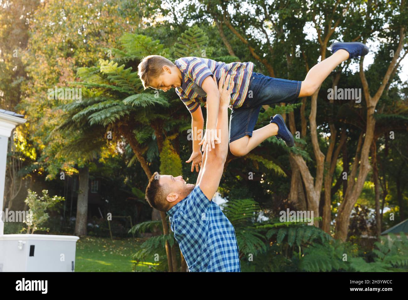 Mom son lifting hi-res stock photography and images - Alamy