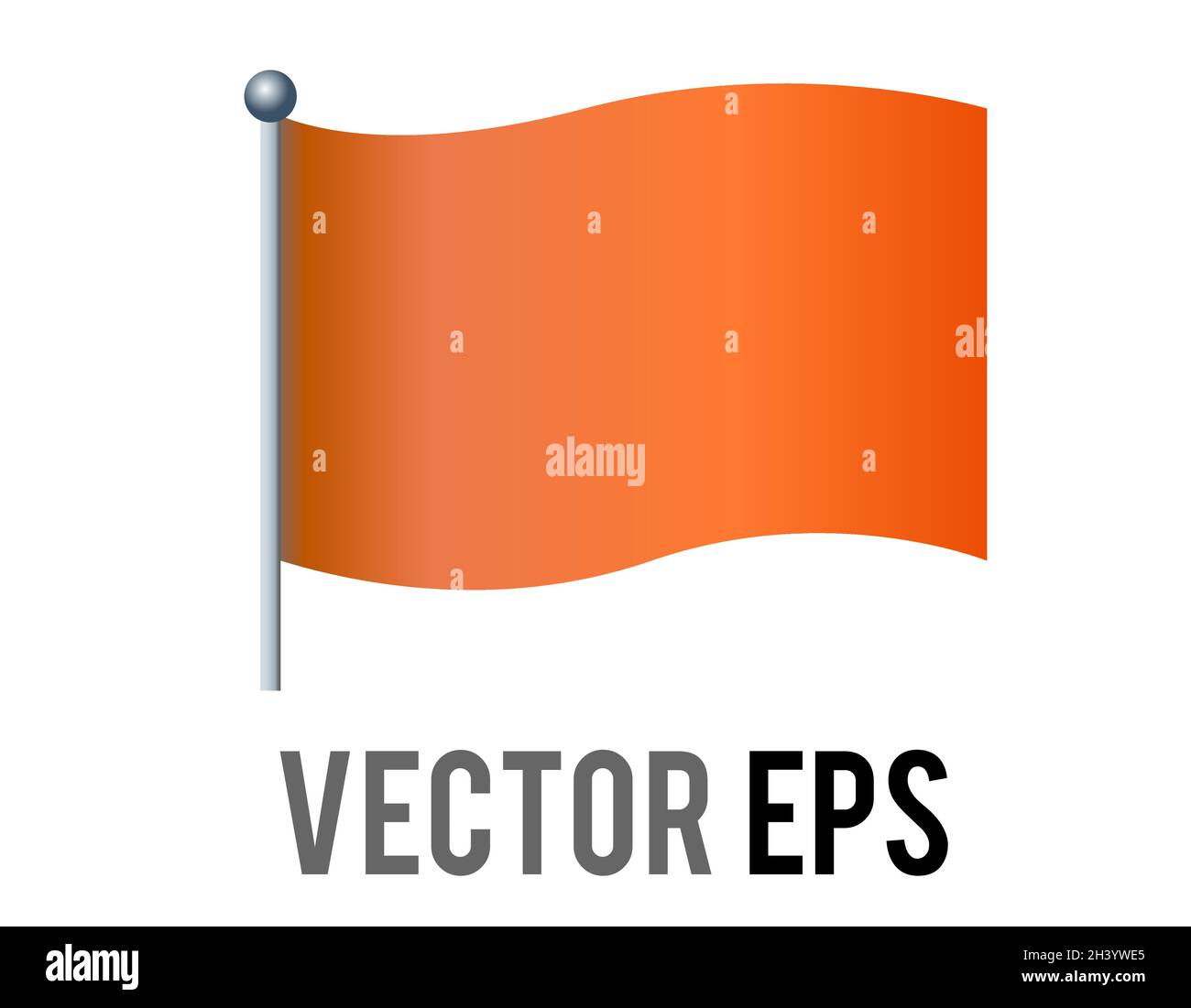 Orange warning flag Stock Vector Images - Alamy