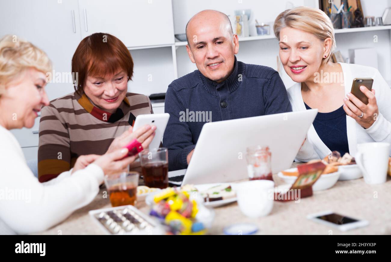 Ordinary mature people friends hi-res stock photography and images - Alamy