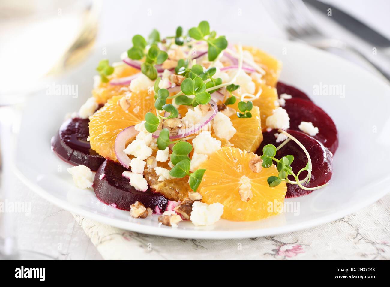Orange beet salad Stock Photo - Alamy