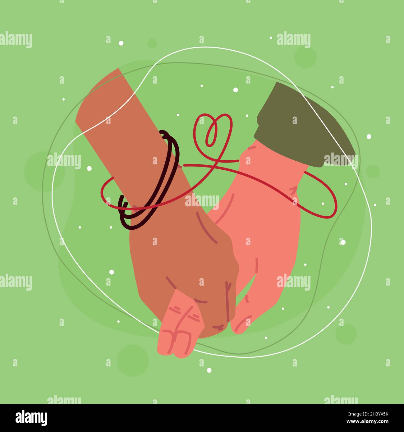 Red string of fate hi-res stock photography and images - Alamy