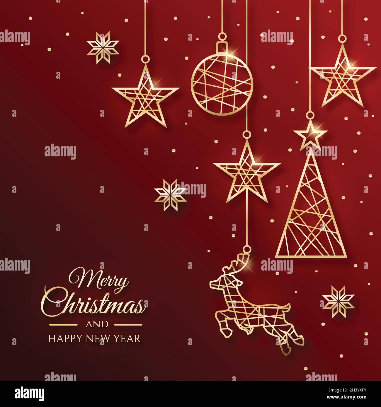christmas background concept outline style vector design illustration ...