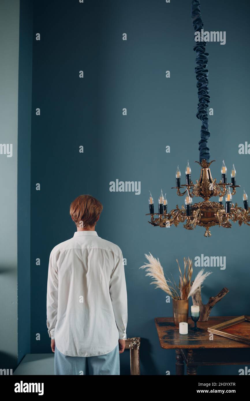 Portrait young man standing portrait at studio Stock Photo - Alamy