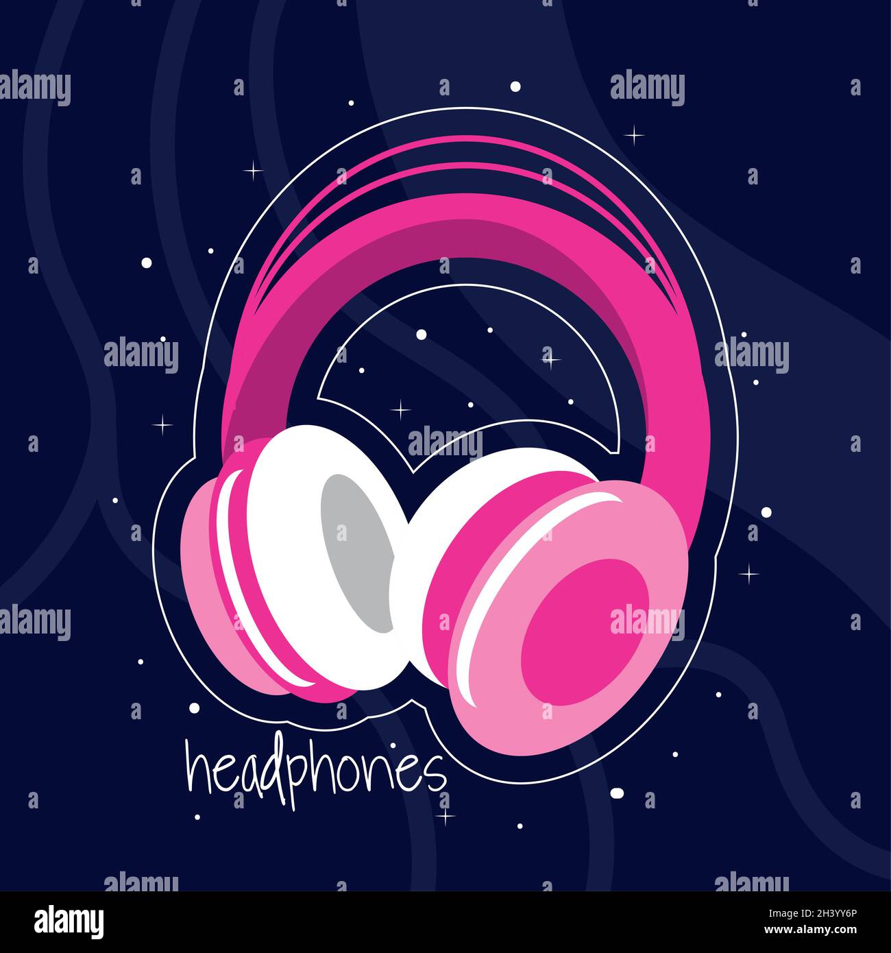 Headphones music letters hi-res stock photography and images - Alamy
