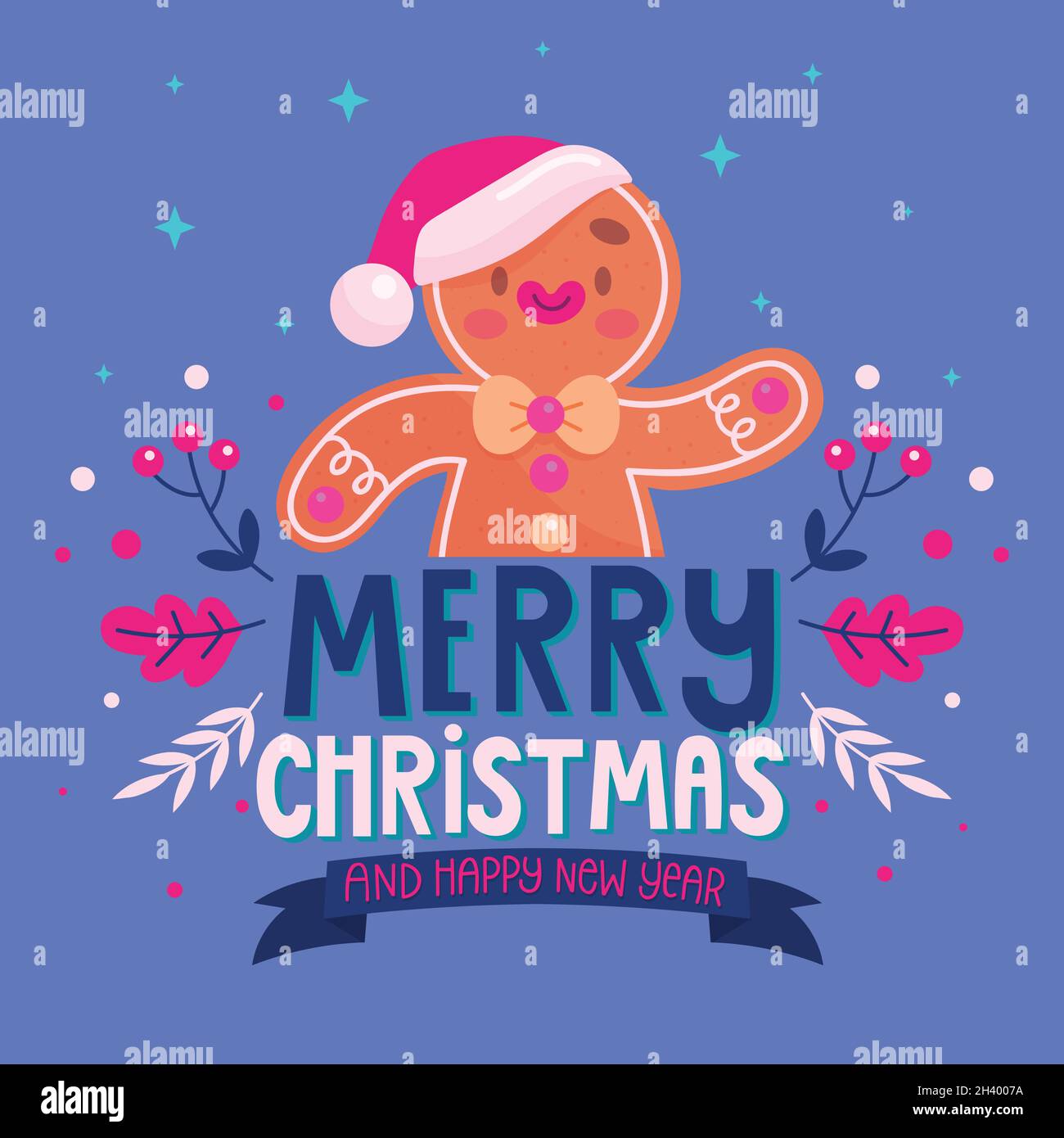 christmas character with lettering vector design illustration Stock ...
