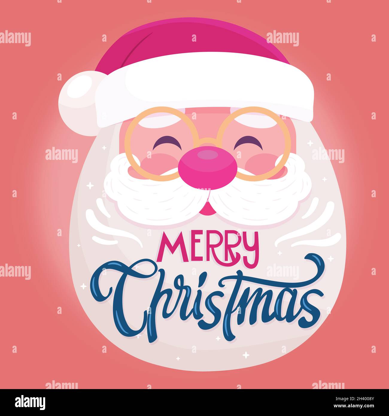 christmas character with lettering vector design illustration Stock ...