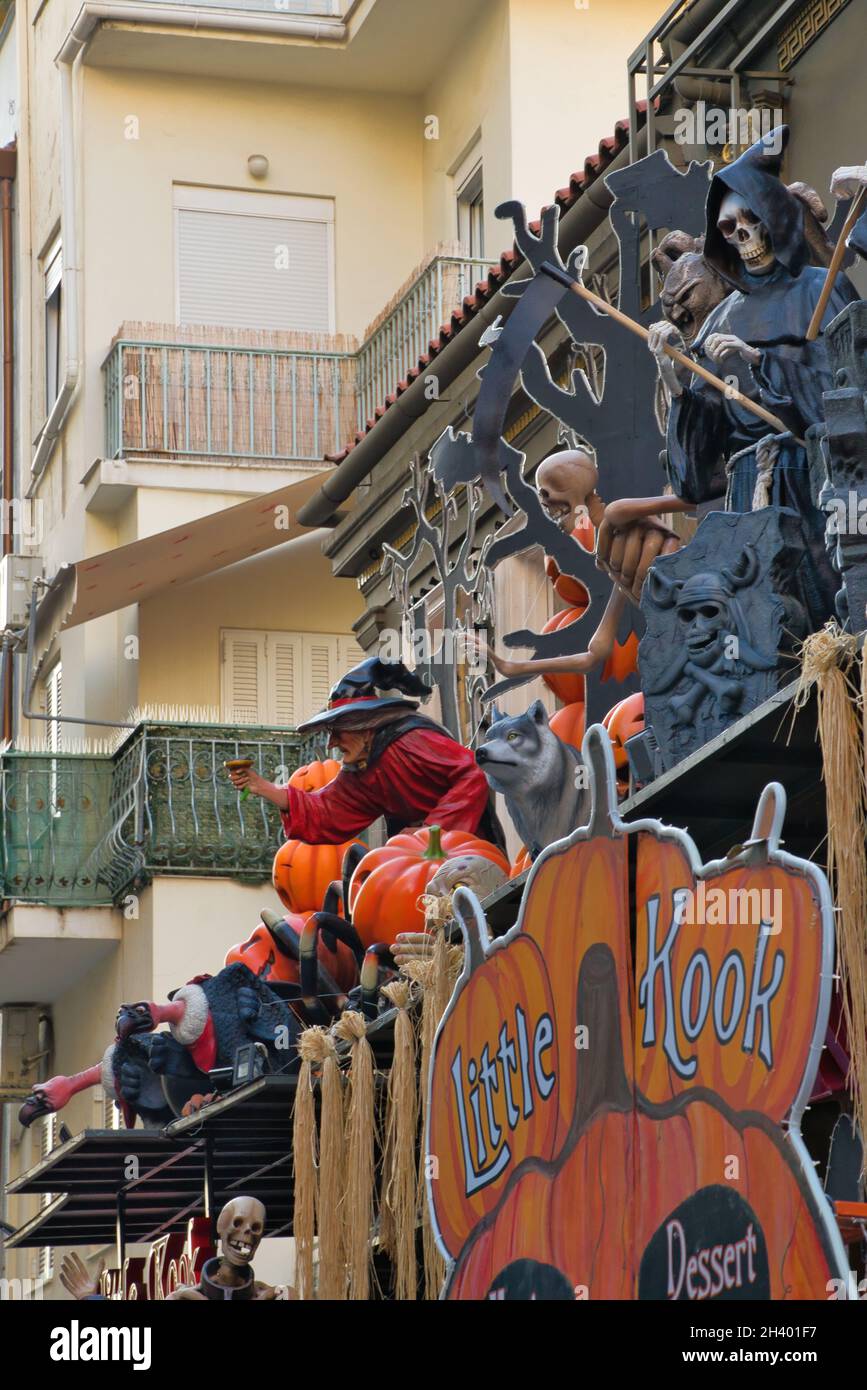 The Halloween house. scary Halloween, scary pumpkins. Athens, Greece 10 ...