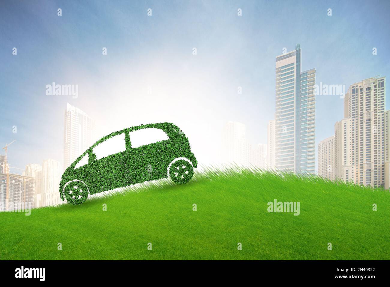 Concept of ecological electric car Stock Photo - Alamy