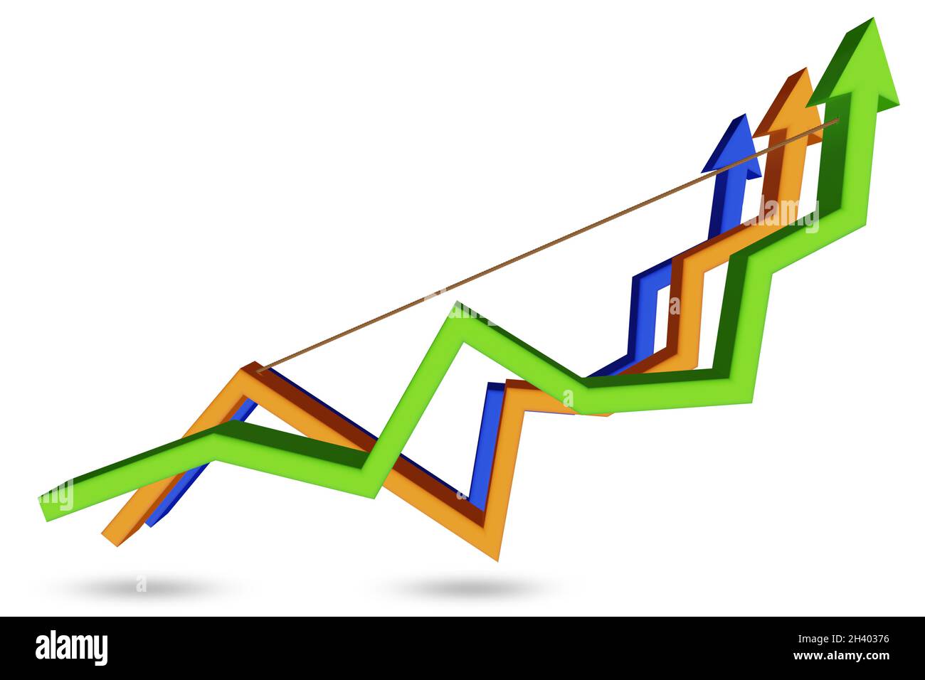 Concept of growth with chart diagram Stock Photo - Alamy