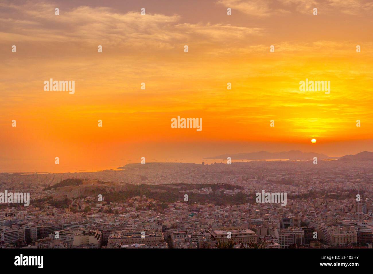 Athens skyline at twilight hi-res stock photography and images - Alamy