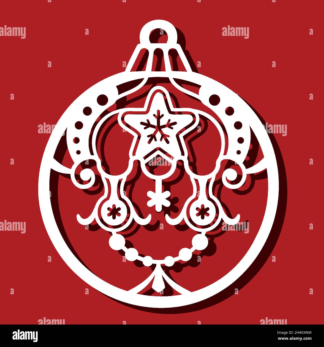 Christmas star ball in Stock Vector Images - Alamy