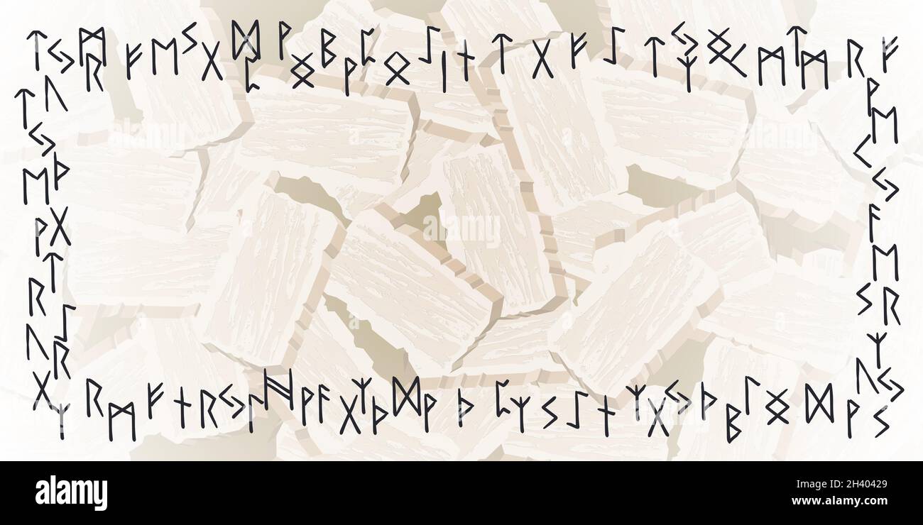 Rune stones magic Stock Vector Images - Alamy