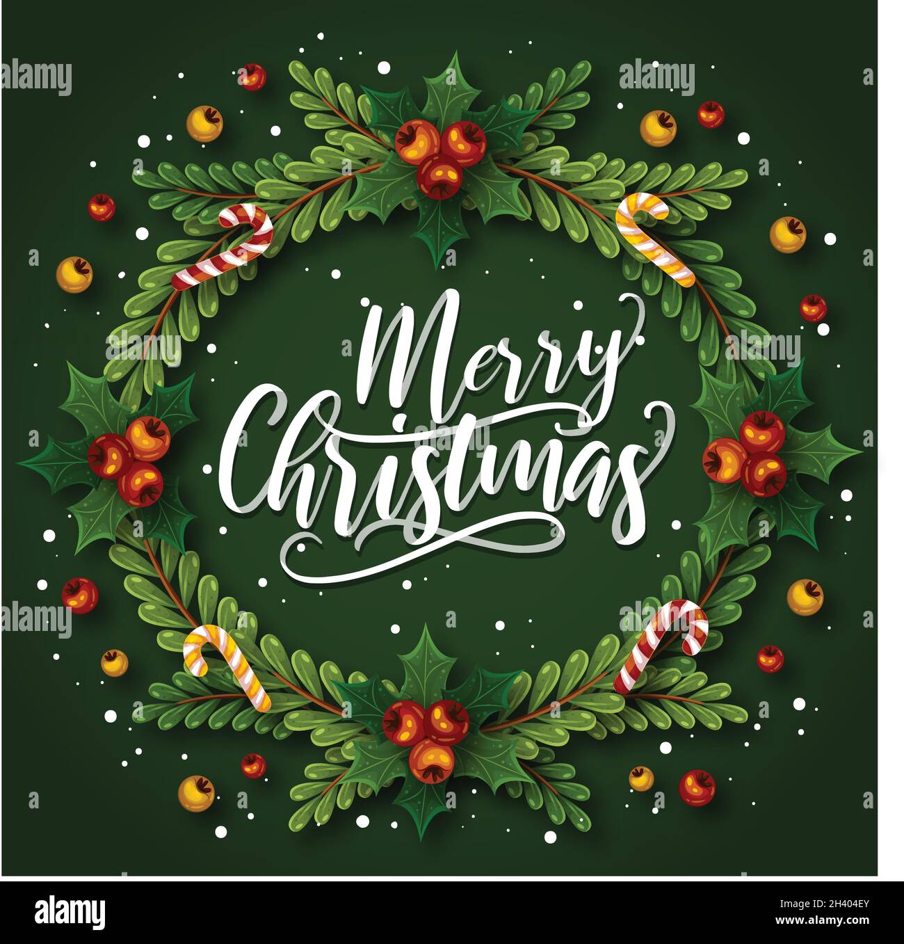 merry christmas lettering vector design illustration Stock Vector Image ...
