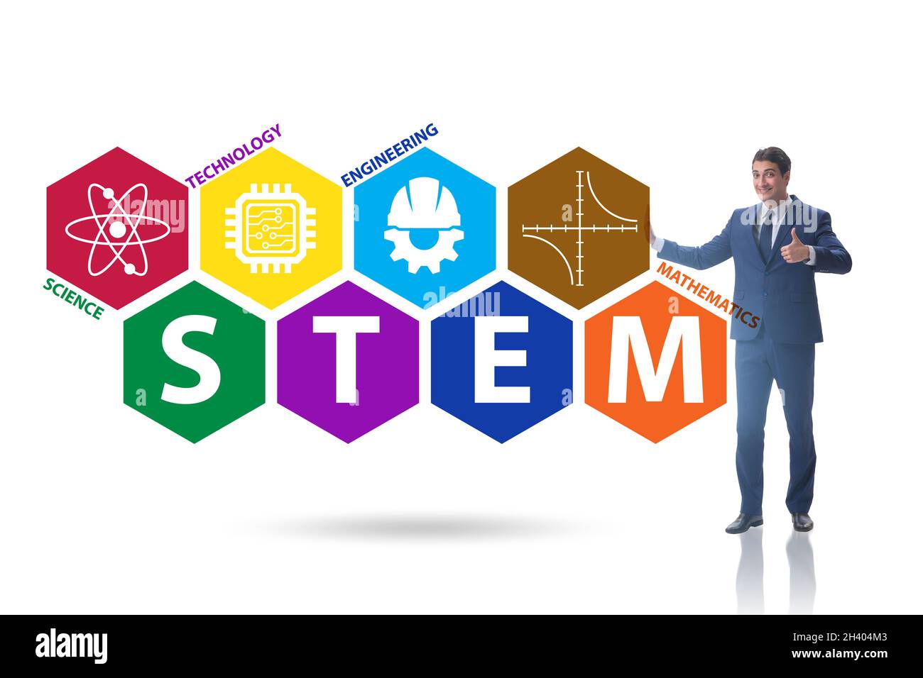 Business people in STEM education concept Stock Photo - Alamy