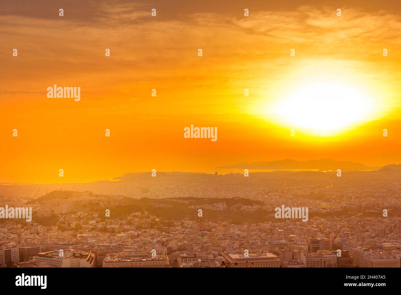 Athens skyline at twilight hi-res stock photography and images - Alamy