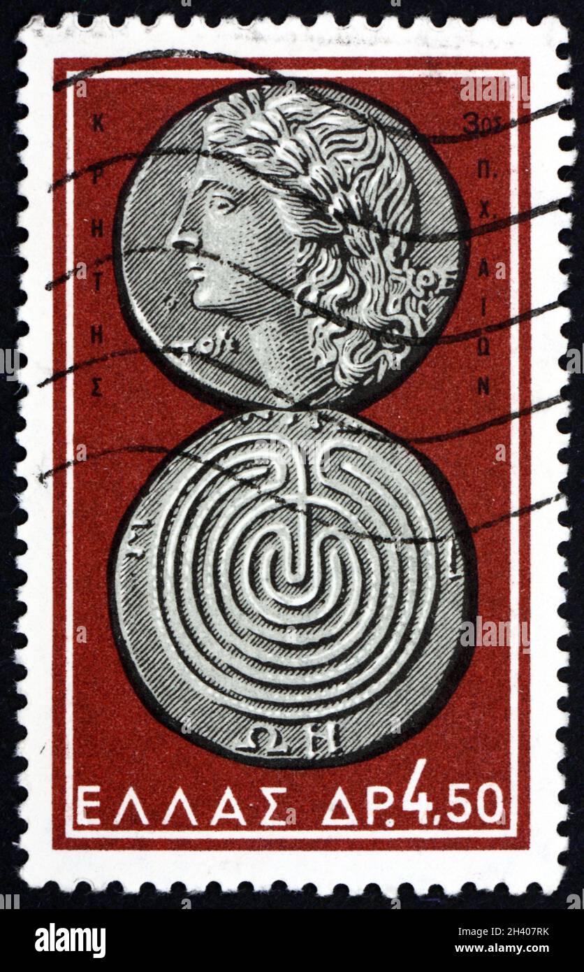 Ancient greek coin stamp hi-res stock photography and images - Alamy