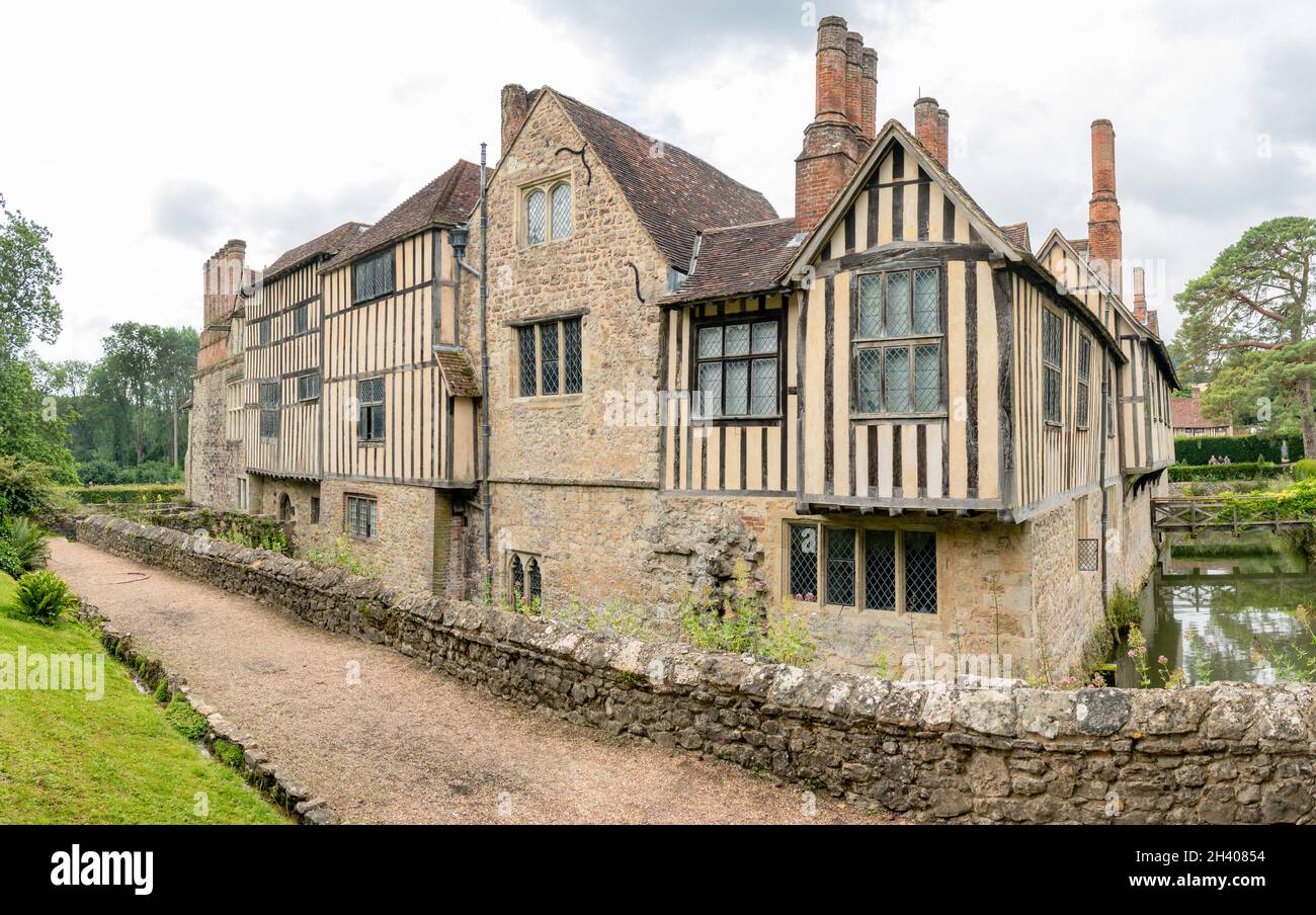 14th century Ightham Mote national trust old medieval moated manor ...