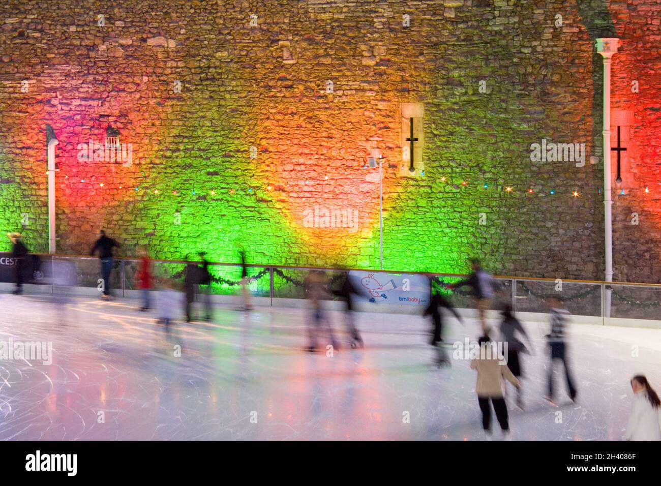 ice skating rink at the tower of london Stock Photo - Alamy