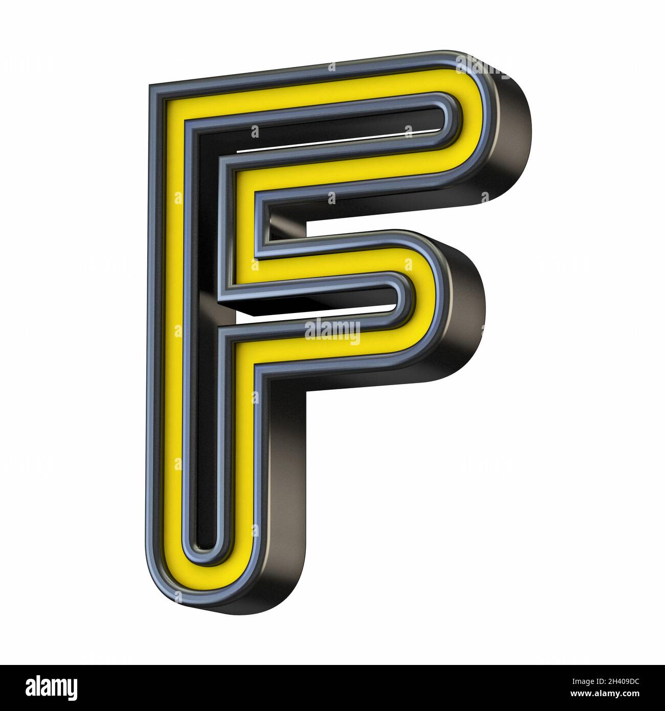 3d black letter f hi-res stock photography and images - Alamy