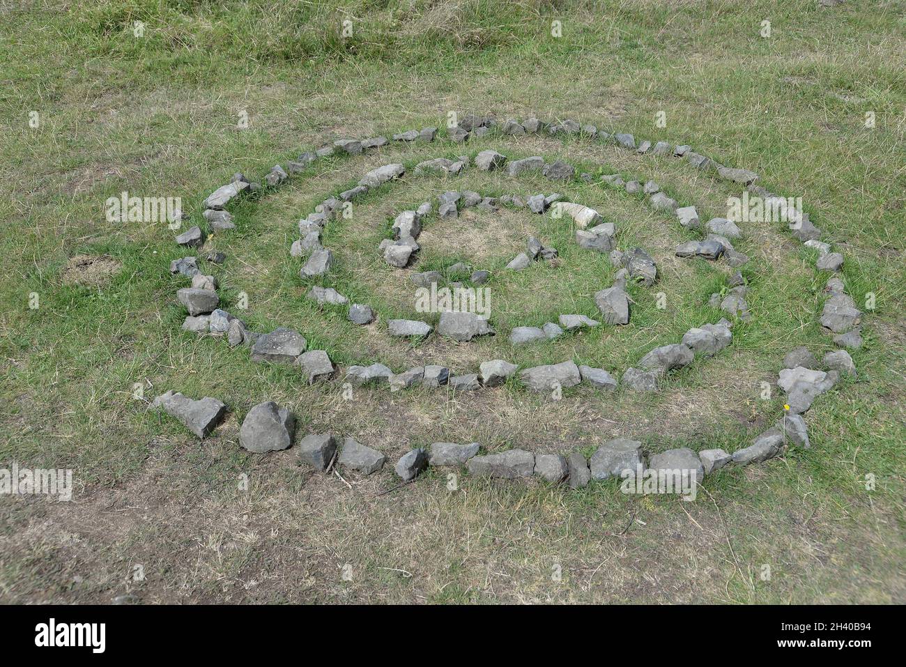 Stone spiral at the Helfenstein Stock Photo - Alamy