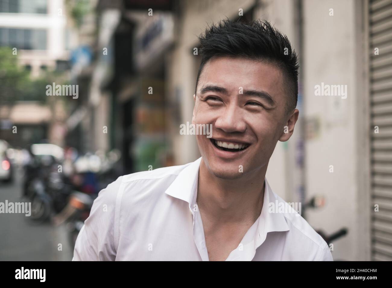 Chinese man face close up hi-res stock photography and images - Alamy
